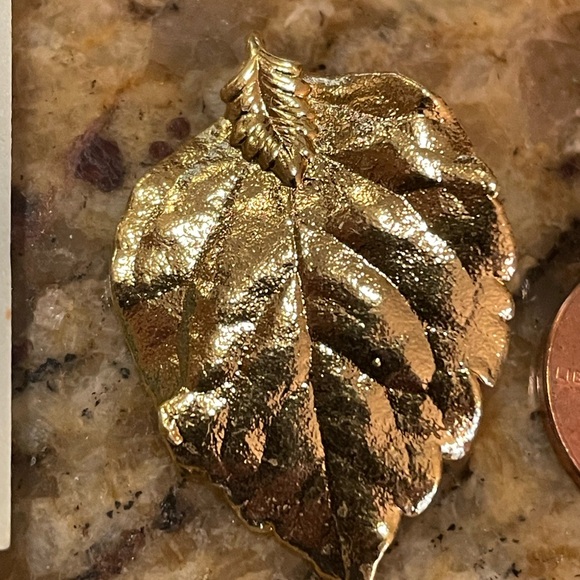 Jewelry | Hawaiian Maile Real Leaf Pendant W Paper Info Dipped In 24kt ...